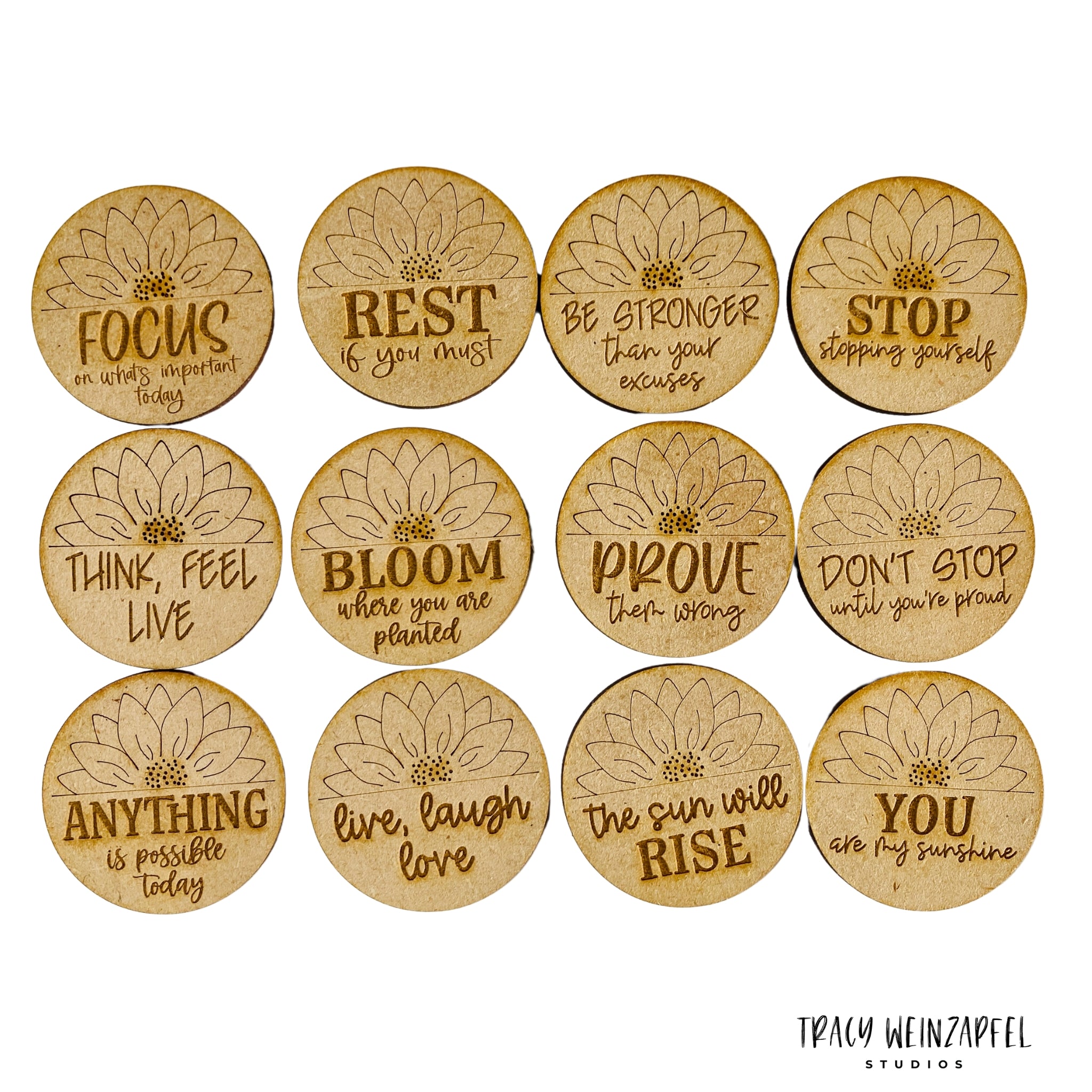 Circle Words of Inspiration Set 1 - Set of 12 – Tracy Weinzapfel ...
