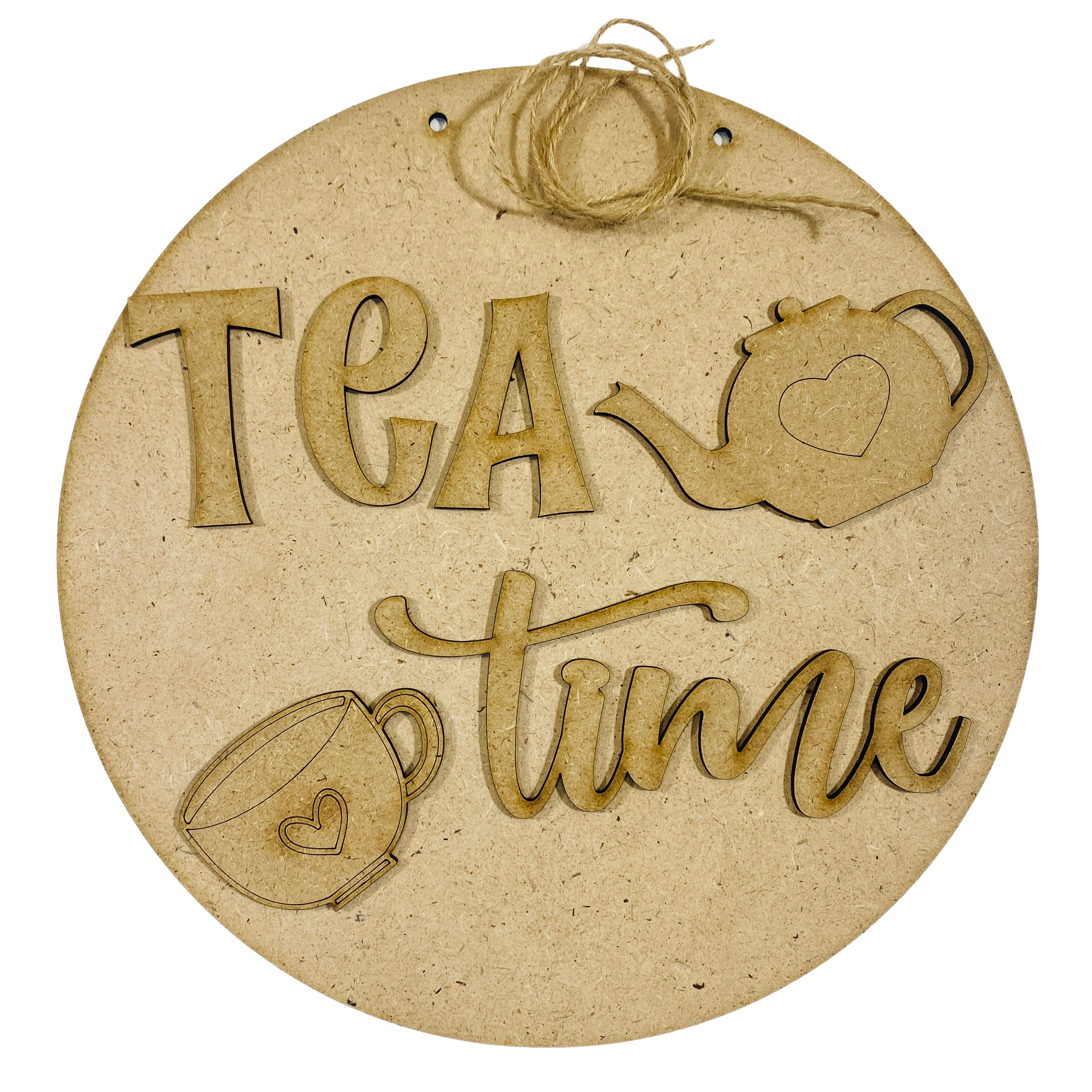 Tea Time Sign/Door Hanger - Unfinished – Tracy Weinzapfel Studios, Inc.