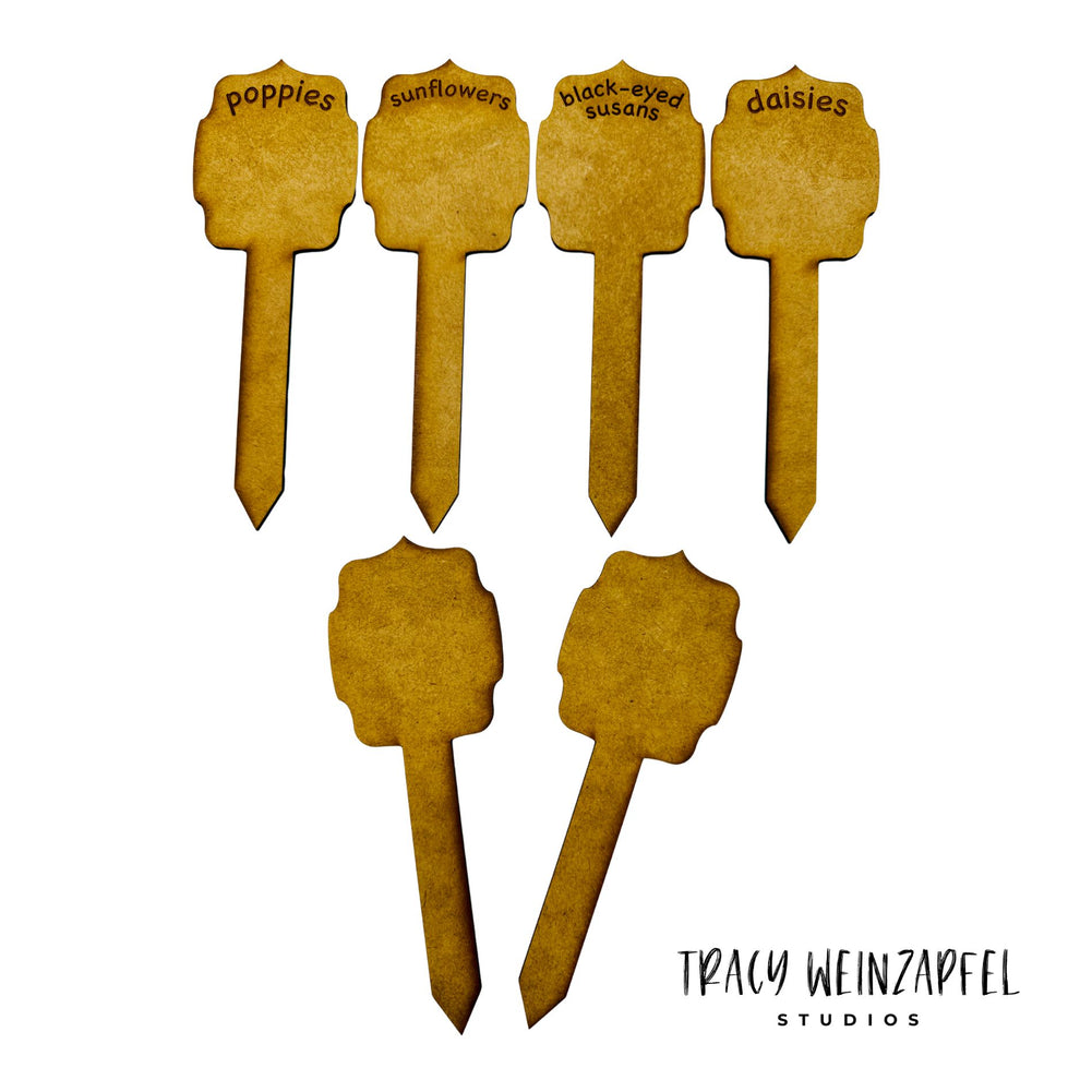 Bloom Garden Stakes – Hand paintable MDF Set (6) – Tracy Weinzapfel ...