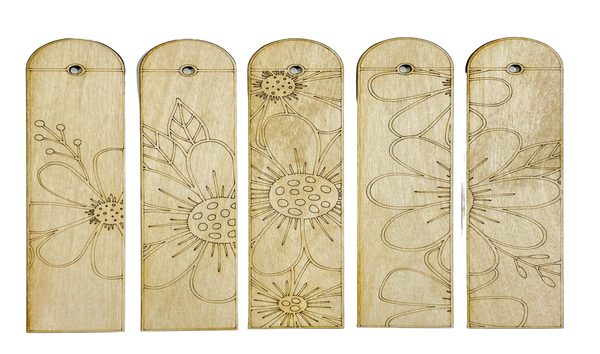 MDF Floral Bookmarks - Set of 5 – Tracy Weinzapfel Studios, Inc.